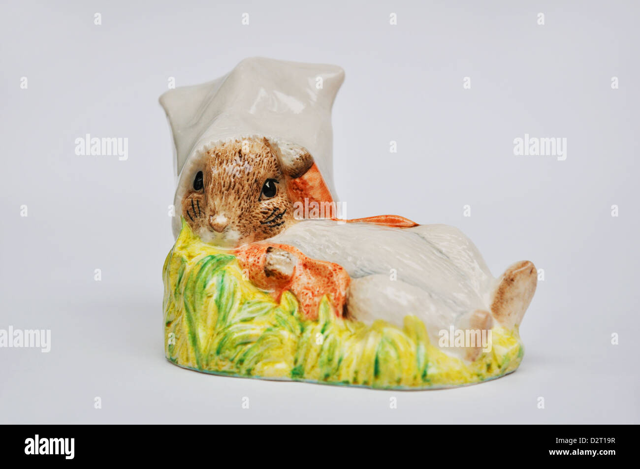 Benjamin Wakes Up - Beatrix Potter Royal Doulton figurine Stock Photo ...