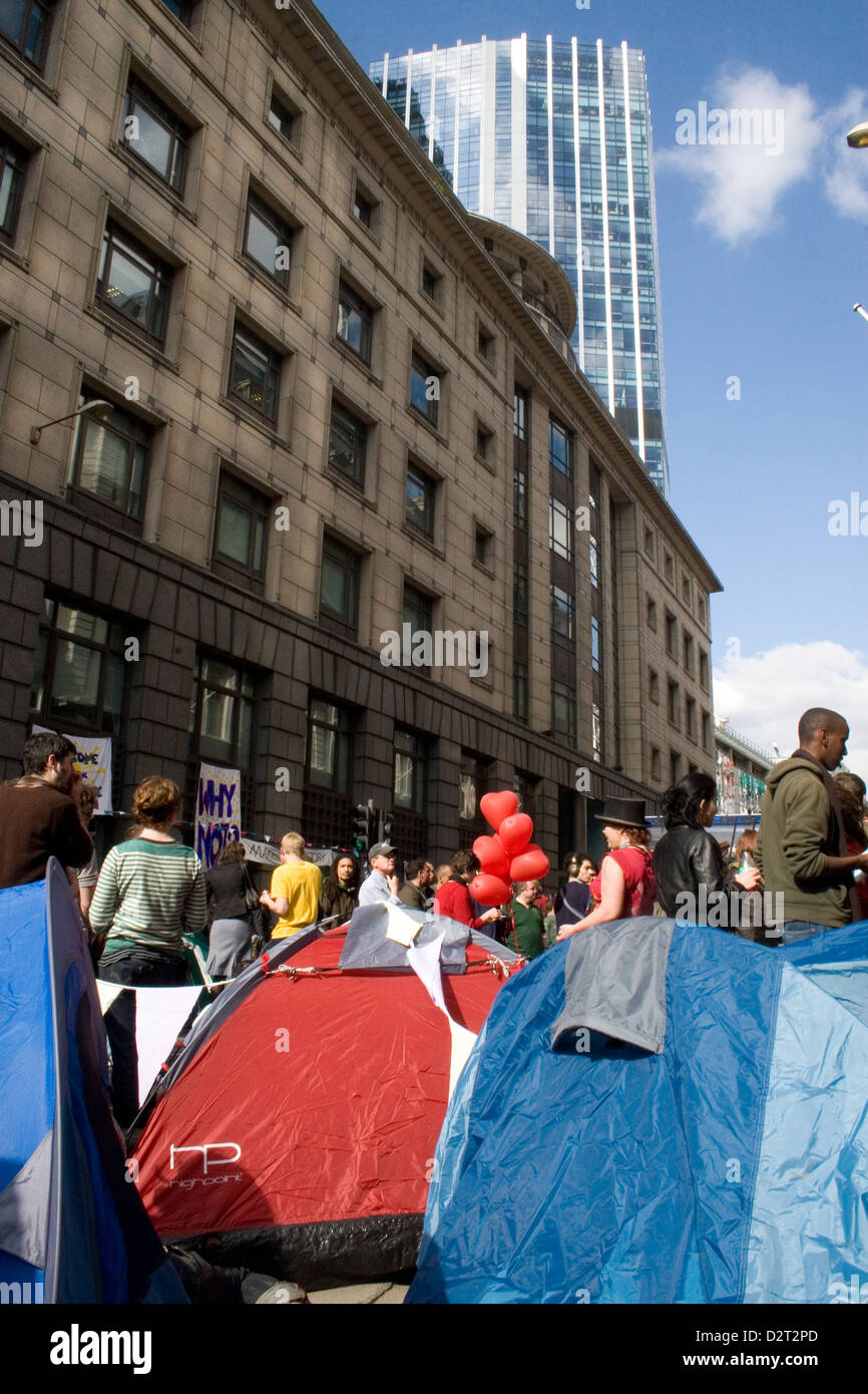 Scenes from the G20 protests in London in 2009 Stock Photo - Alamy