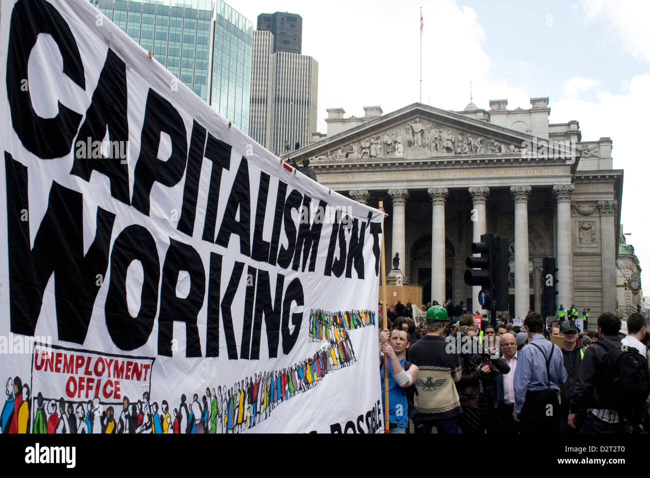 Scenes from the G20 protests in London in 2009 Stock Photo - Alamy
