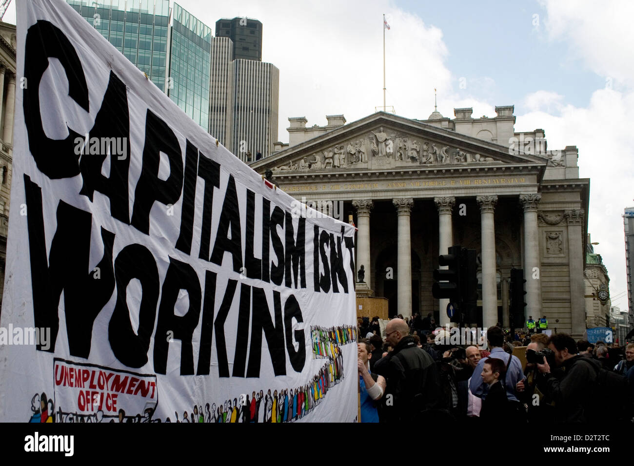Scenes from the G20 protests in London in 2009 Stock Photo - Alamy