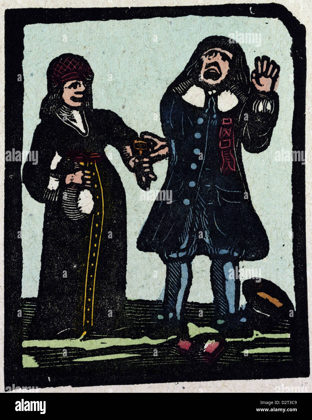 illustration of English tales folk tales and ballads. A man and a woman ...