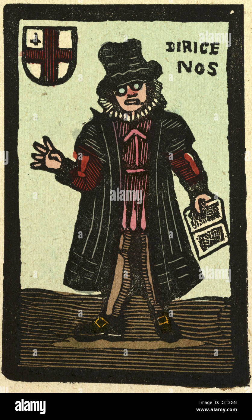 illustration of English tales folk tales and ballads. A man with a book ...