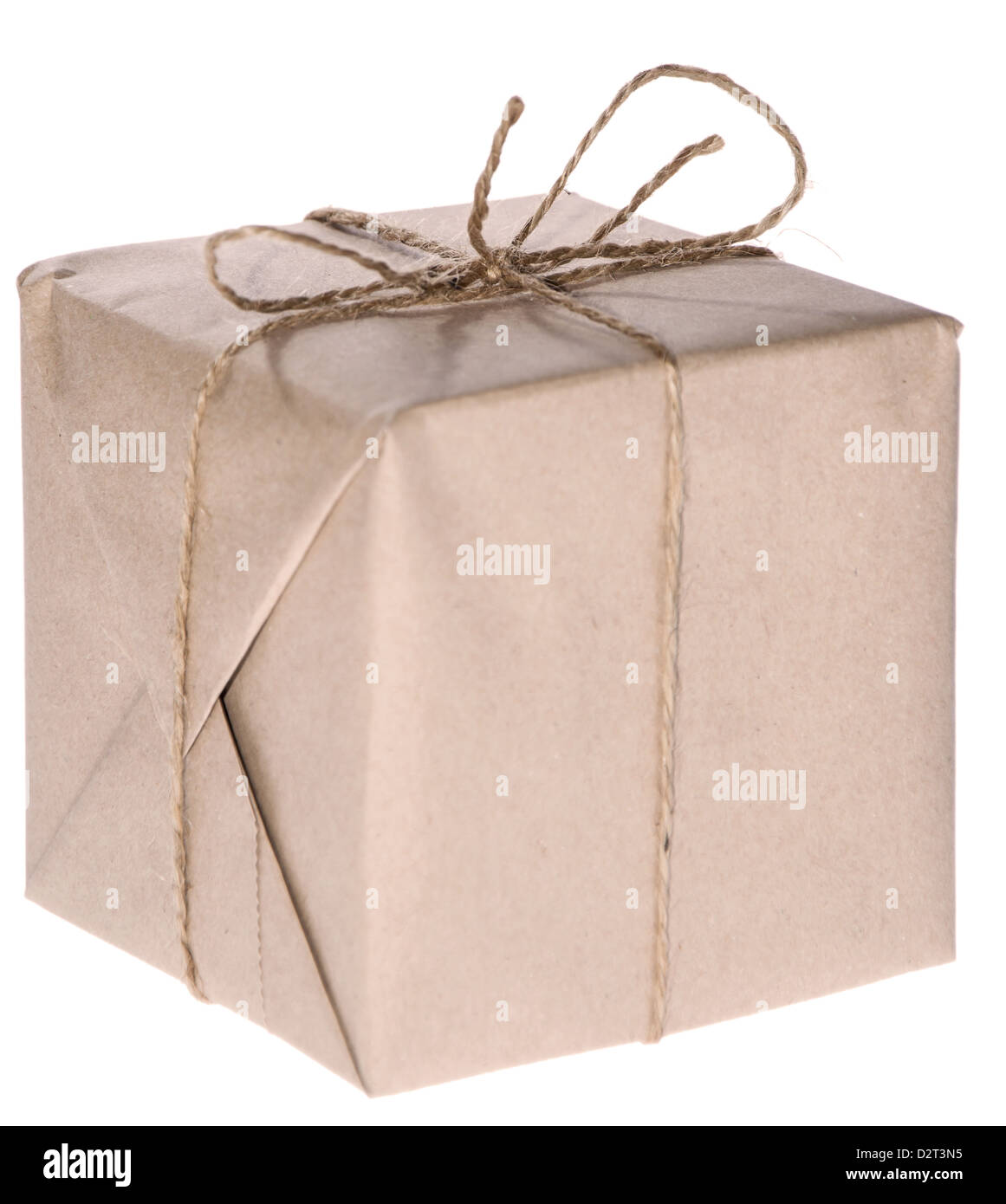 Parcel isolated on white background Stock Photo - Alamy