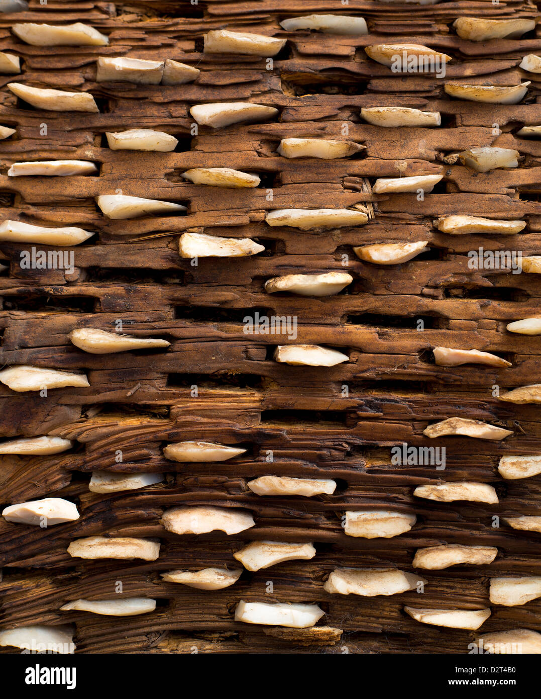 threshing board for wheat of aged wood and stones texture vintage ...