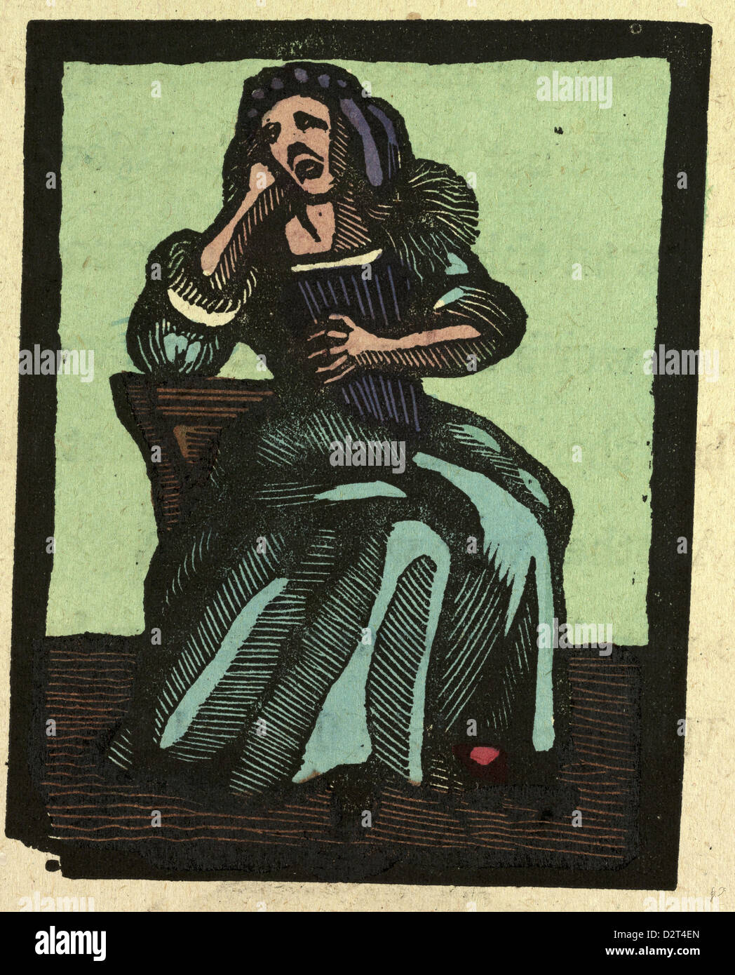 illustration of English tales folk tales and ballads. A lady in ...