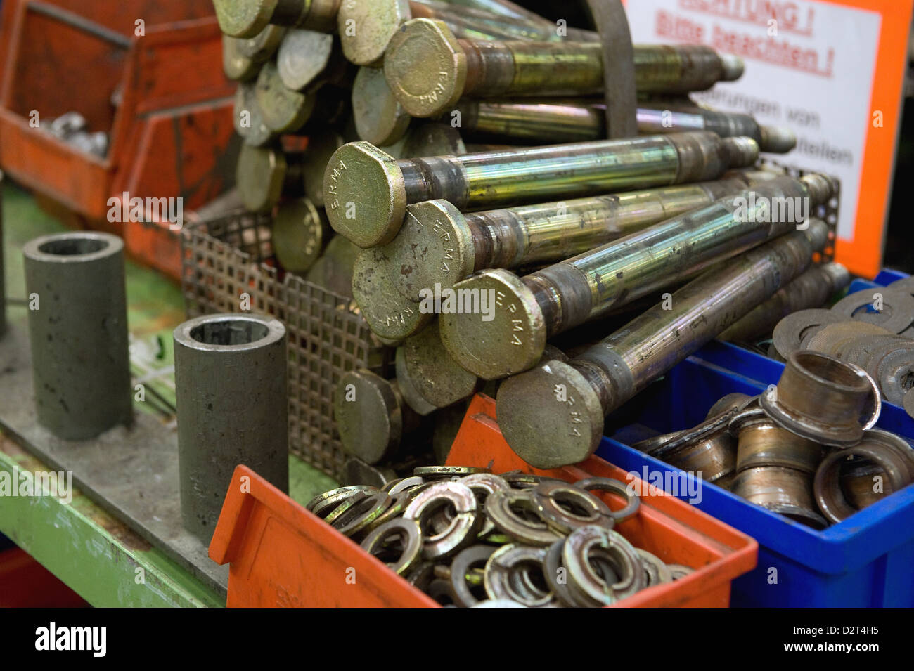 Berlin, Germany, the maintenance station of the BVG, the wheel bearing ...