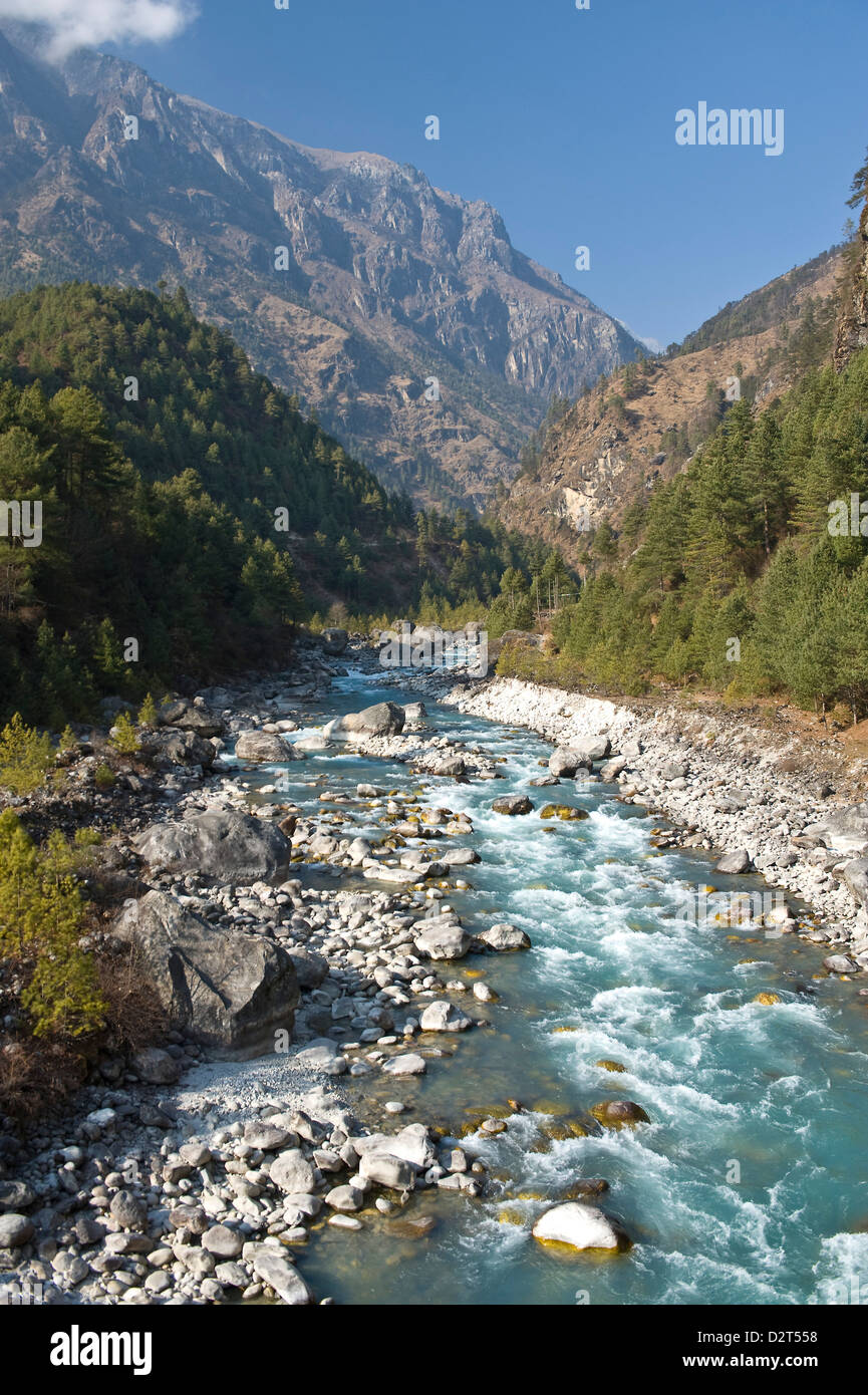 Dudh Kosi River, Solu Khumbu Region, Nepal, Himalayas, Asia Stock Photo ...