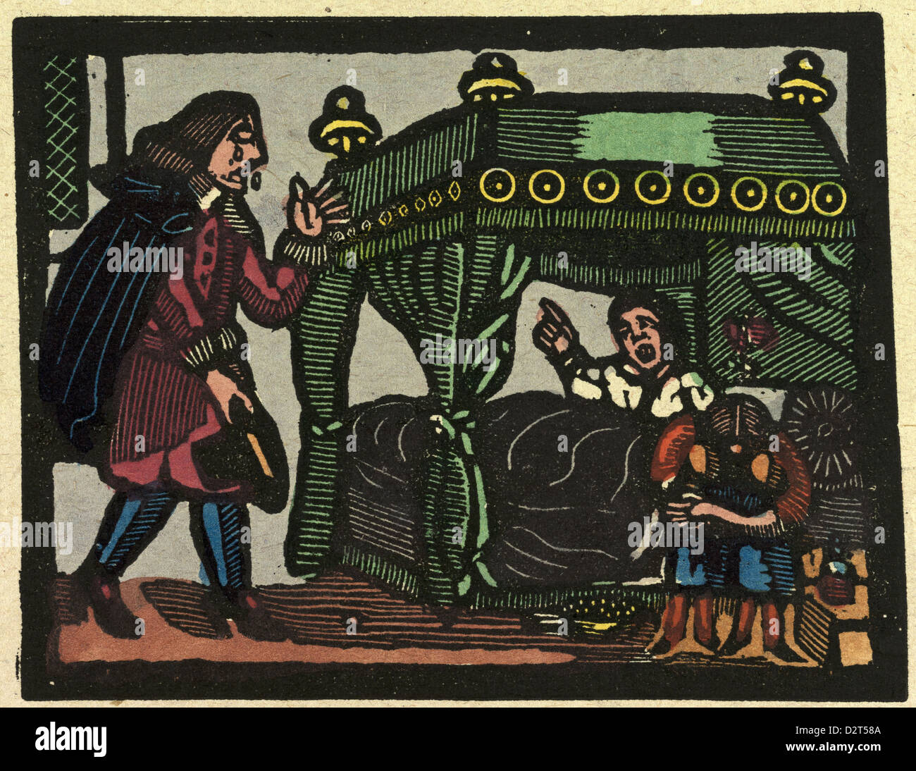 illustration of English tales folk tales and ballads. A man in tears ...