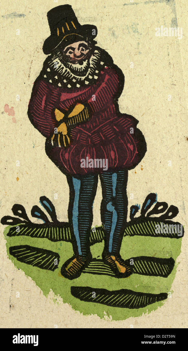 illustration of English tales folk tales and ballads. A man wearing ...