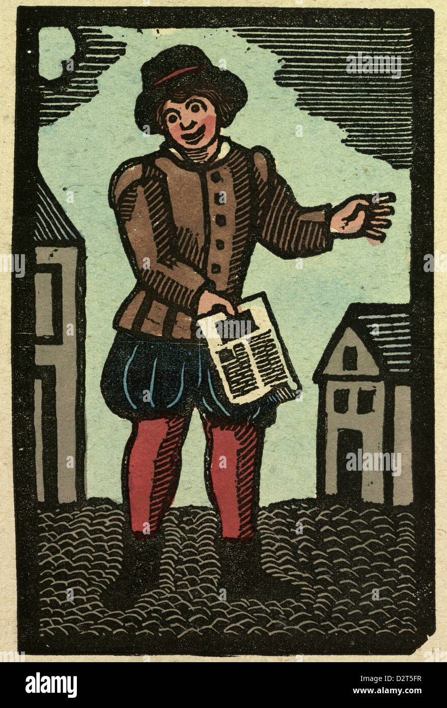 illustration of English tales folk tales and ballads. A man showing a ...