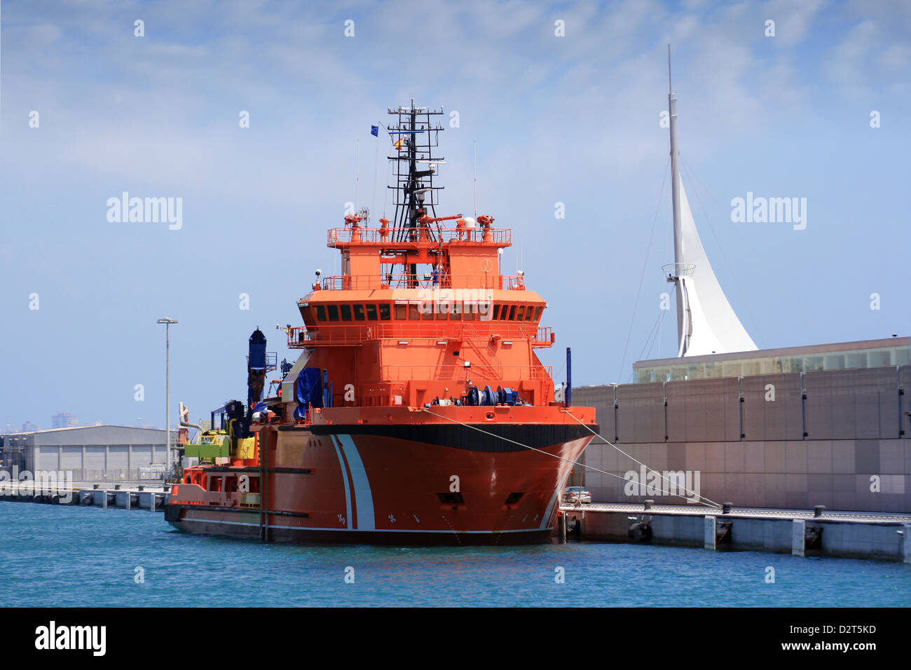 Rescue tug docked in the port of Alicante; Spain Stock Photo - Alamy