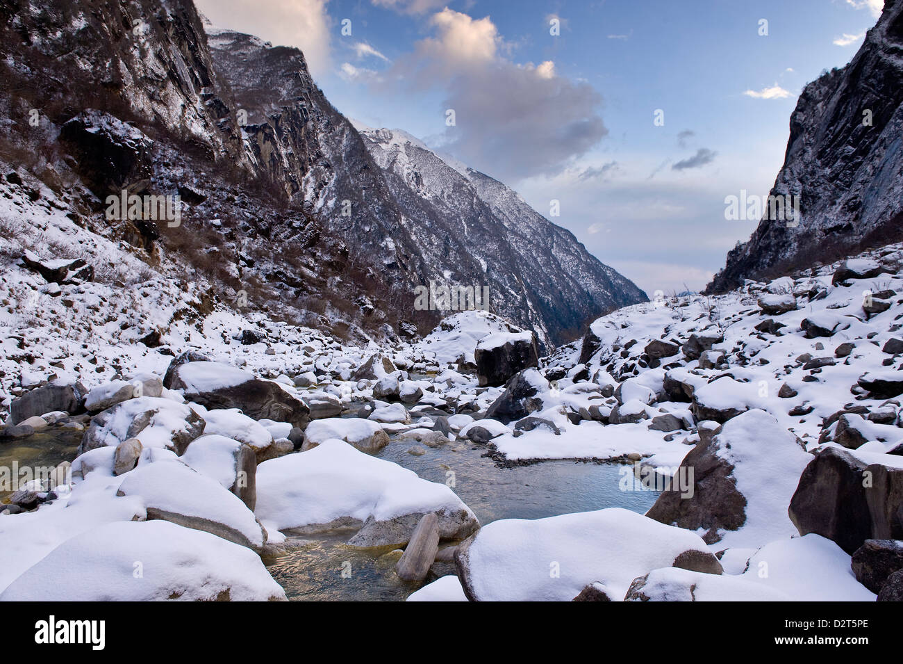 Modi Khola River, Annapurna Himal, Nepal, Himalayas, Asia Stock Photo ...