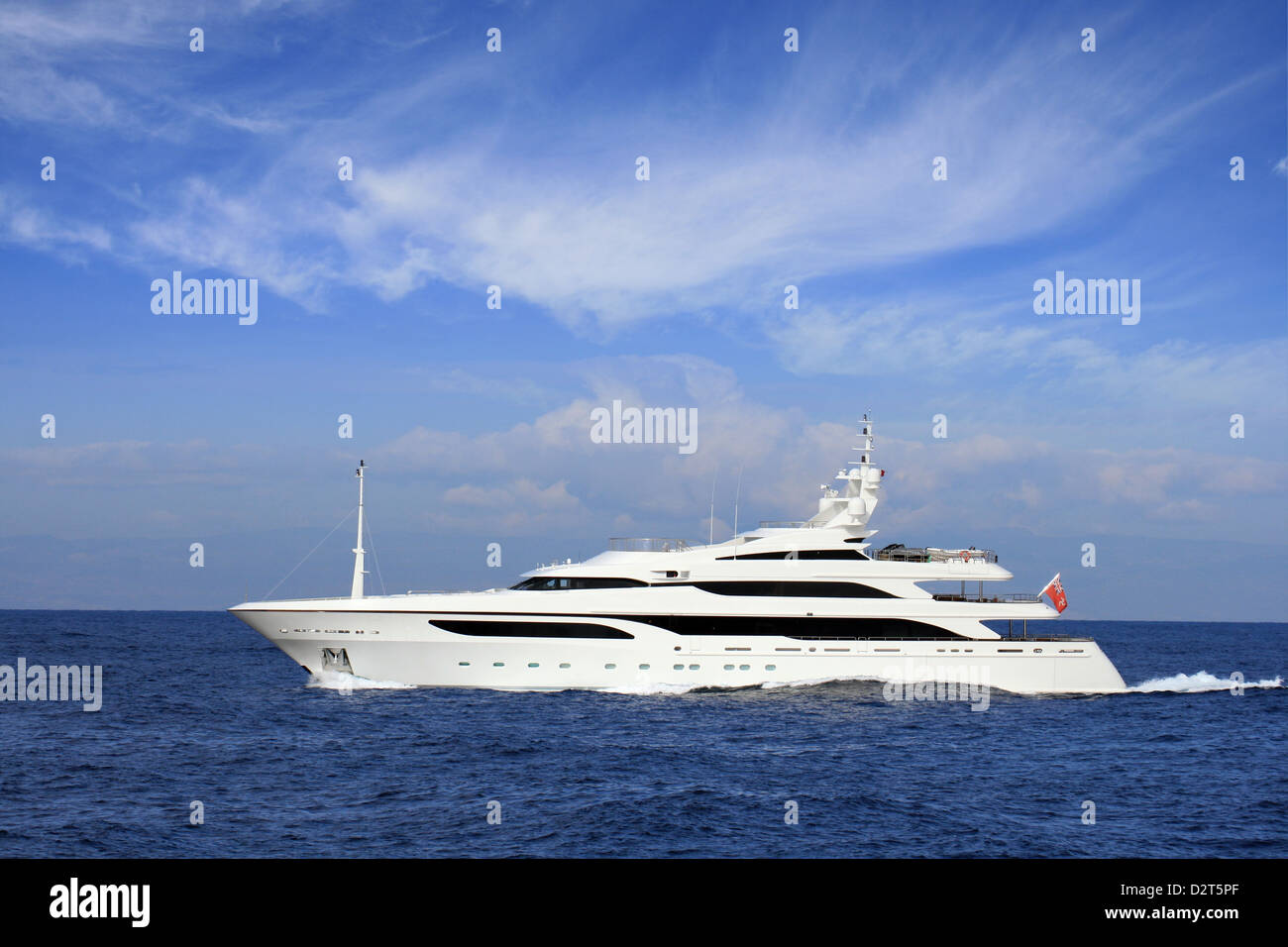 Luxury yacht in open waters Stock Photo - Alamy