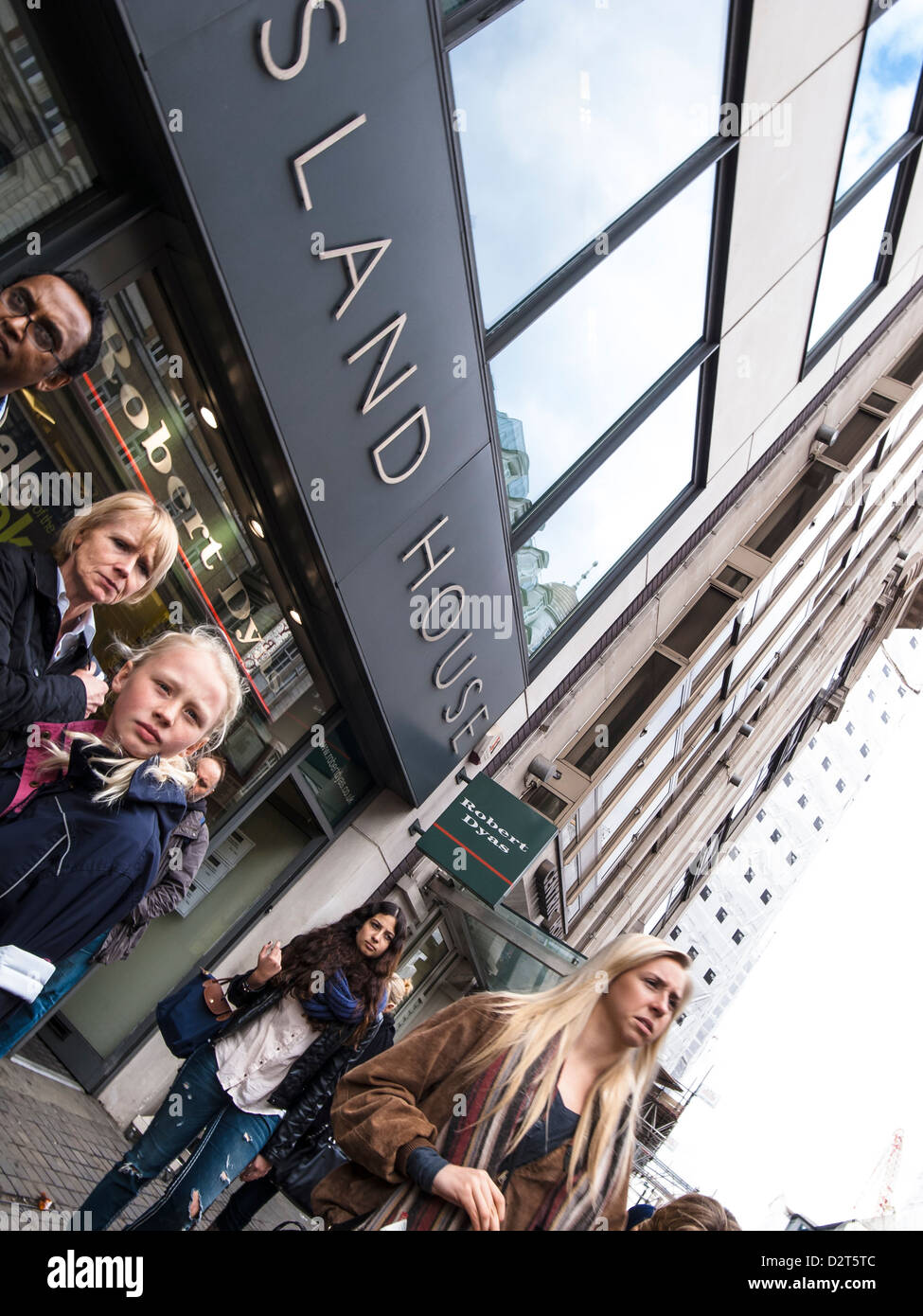 people on the street in diagonal composition Stock Photo - Alamy
