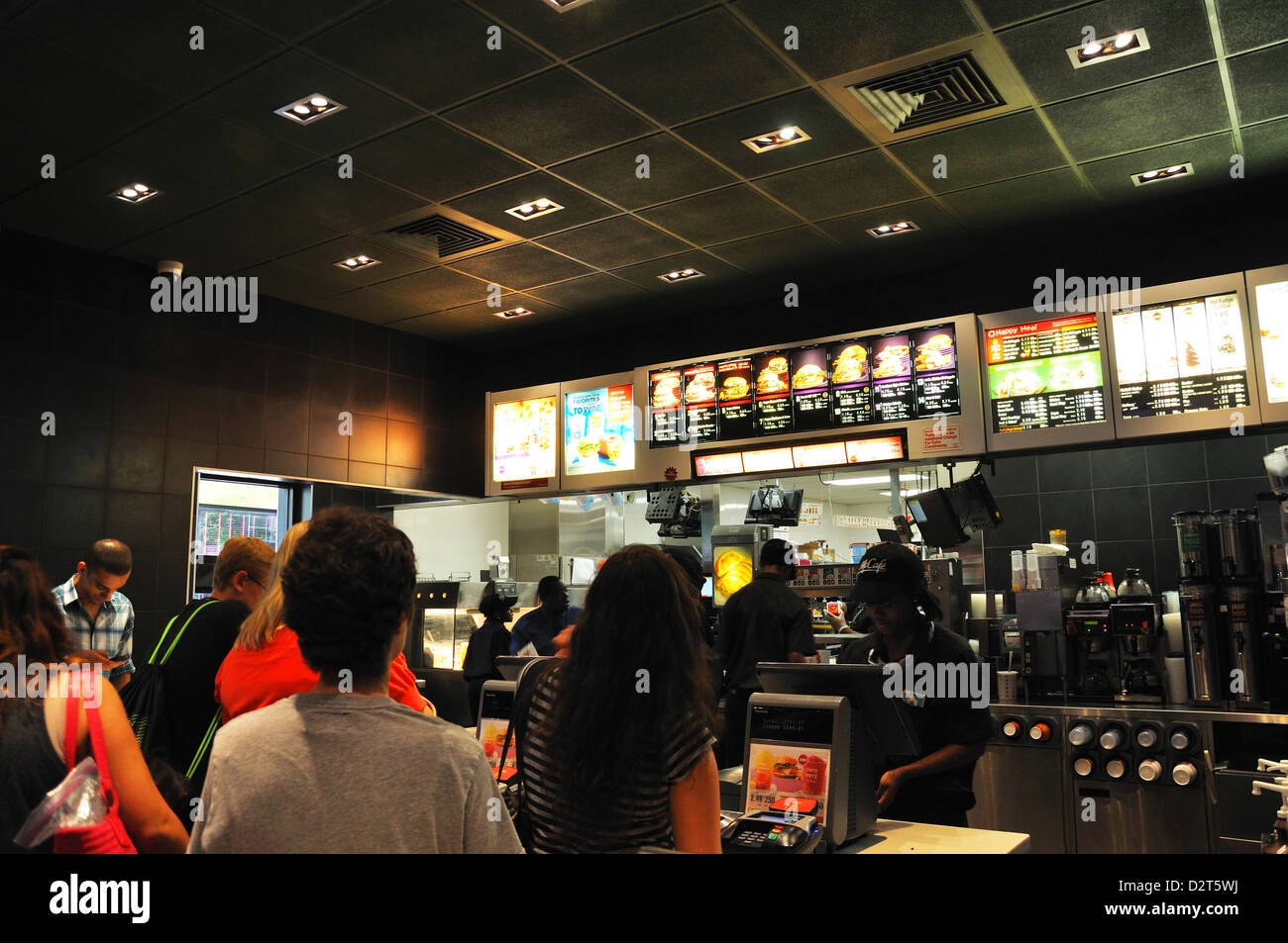 McDonald's interior, New York City, USA Stock Photo - Alamy