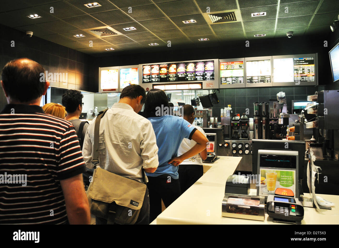 McDonald's interior, New York City, USA Stock Photo - Alamy