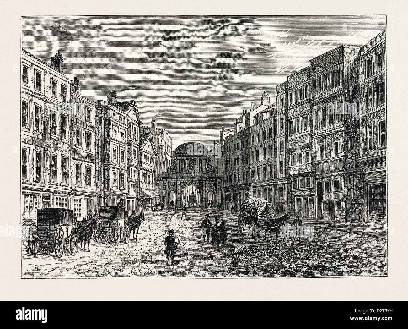 TEMPLE BAR WEST FRONT IN 1710 LONDON Stock Photo - Alamy