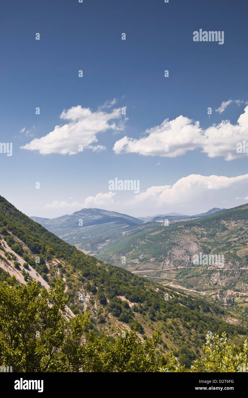 Looking towards the area of Montagne du Buc in Rhone-Alpes, France ...