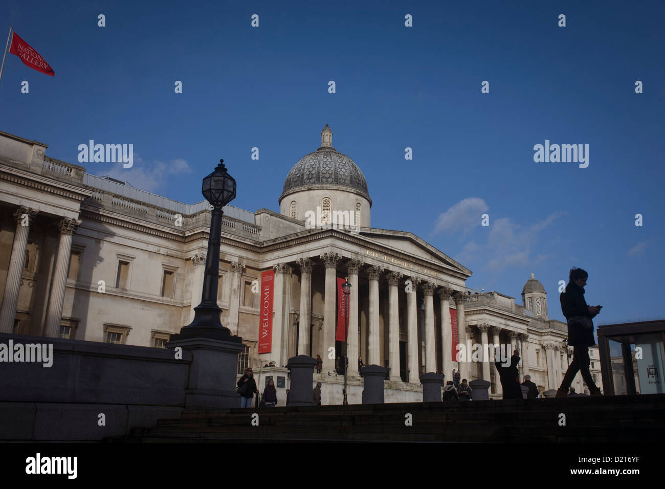 An exterior landscape of the classic architecture of the National ...