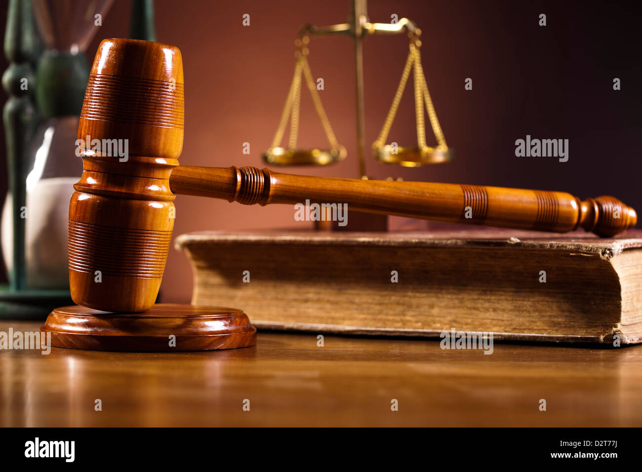 Law theme, mallet of judge, wooden gavel Stock Photo - Alamy