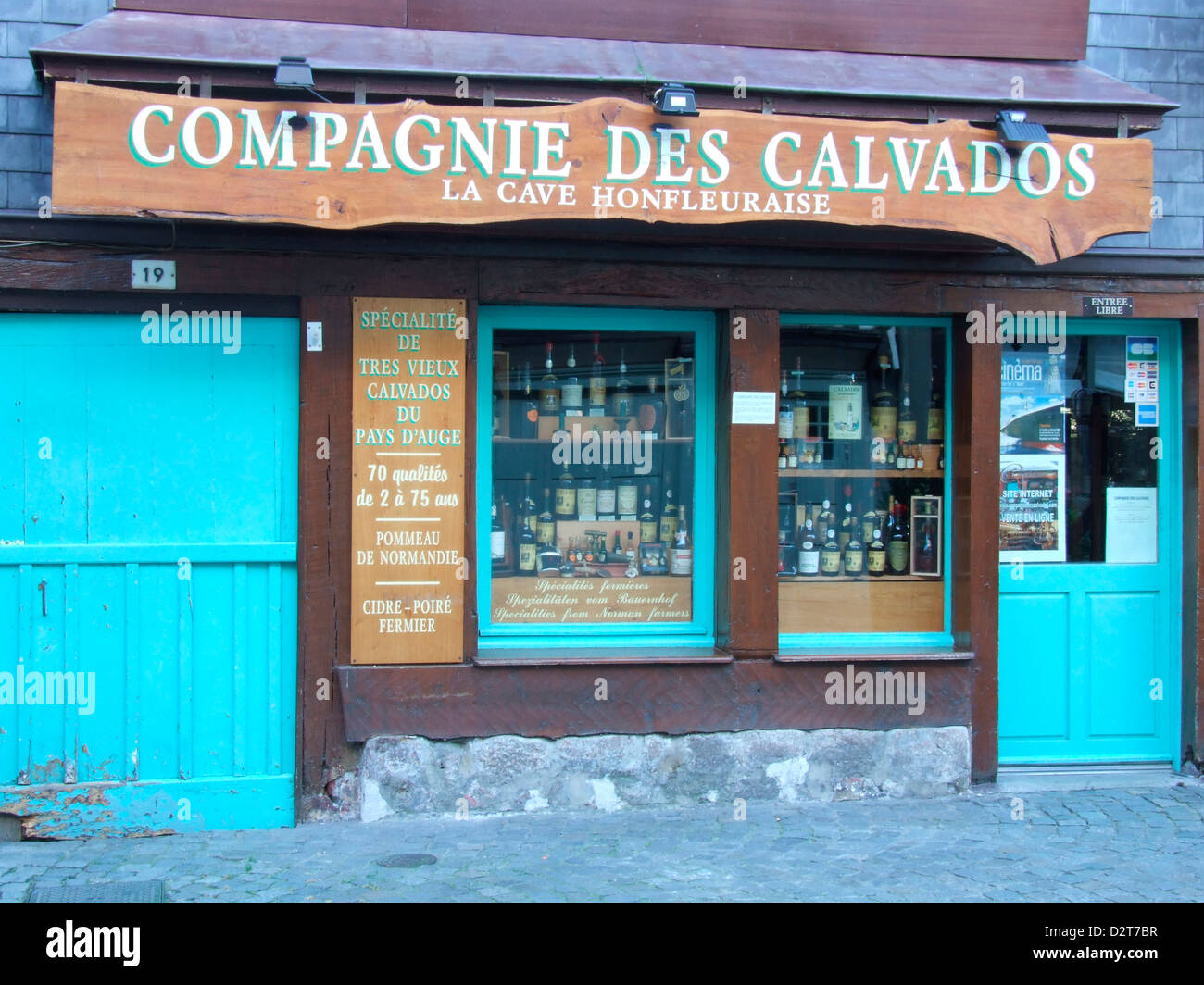 Calvados Shop, Honfleur, Normandy, France Stock Photo - Alamy