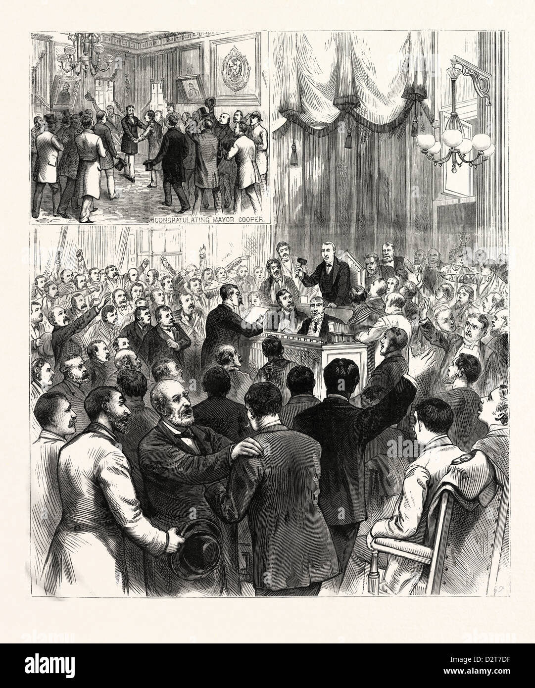 THE POLITICAL REVOLUTION IN NEW YORK: SCENE IN THE ALDERMANIC CHAMBER ...