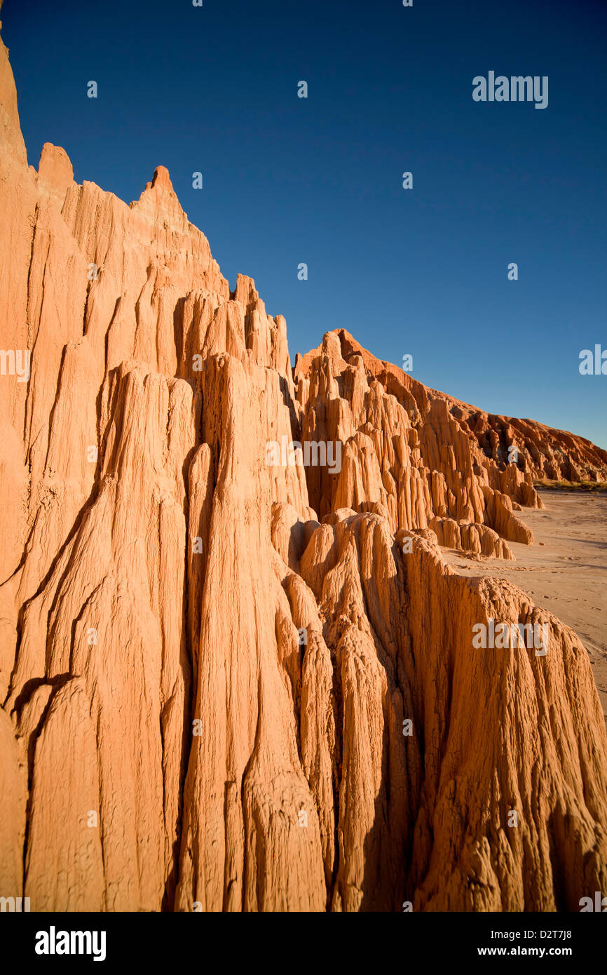 eroded rock formations of Cathedral Gorge State Park, Nevada, United ...