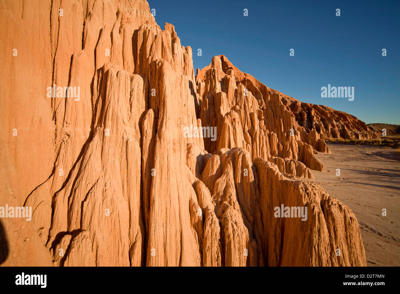 eroded rock formations of Cathedral Gorge State Park, Nevada, United ...