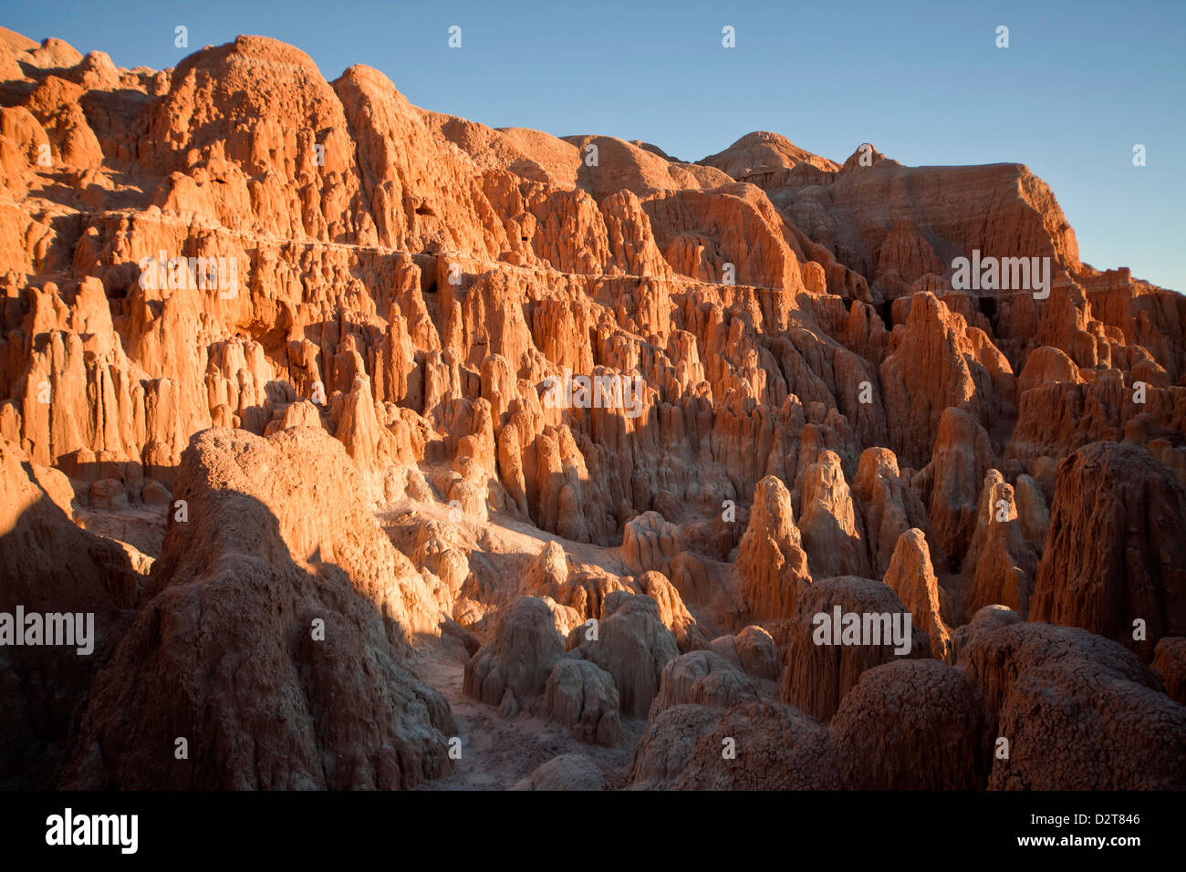 eroded rock formations of Cathedral Gorge State Park, Nevada, United ...
