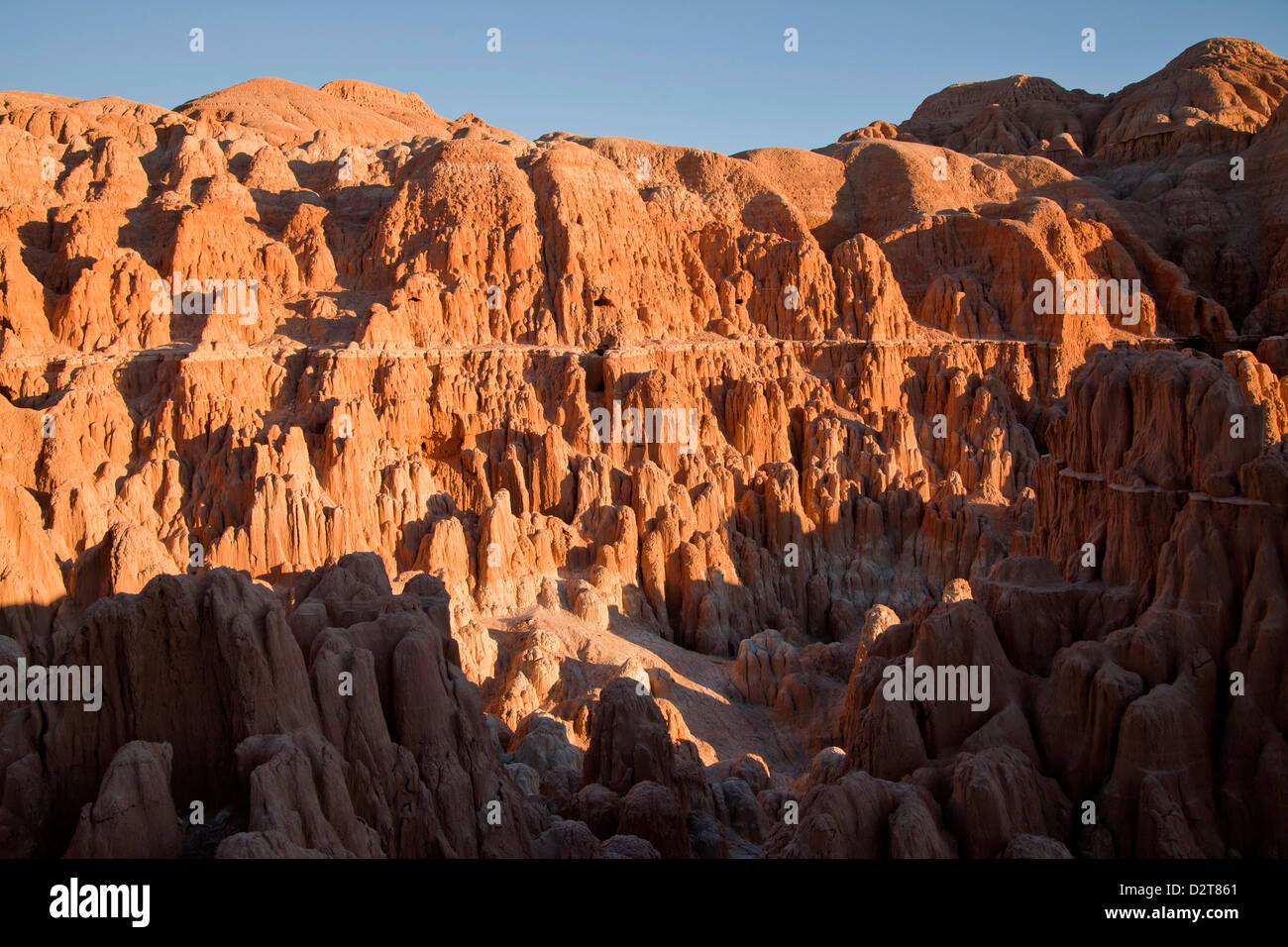 eroded rock formations of Cathedral Gorge State Park, Nevada, United ...