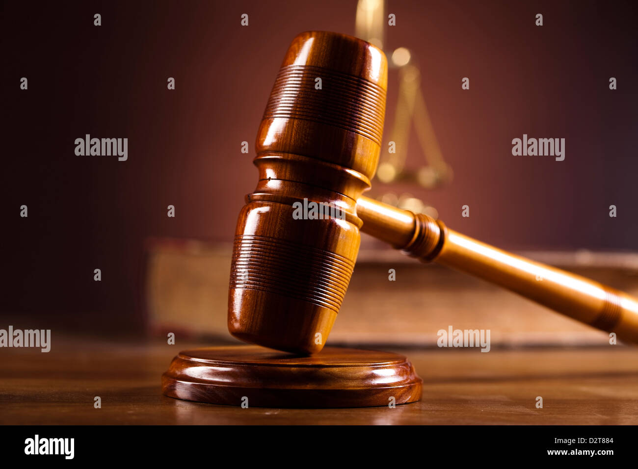 Law theme, mallet of judge, wooden gavel Stock Photo - Alamy