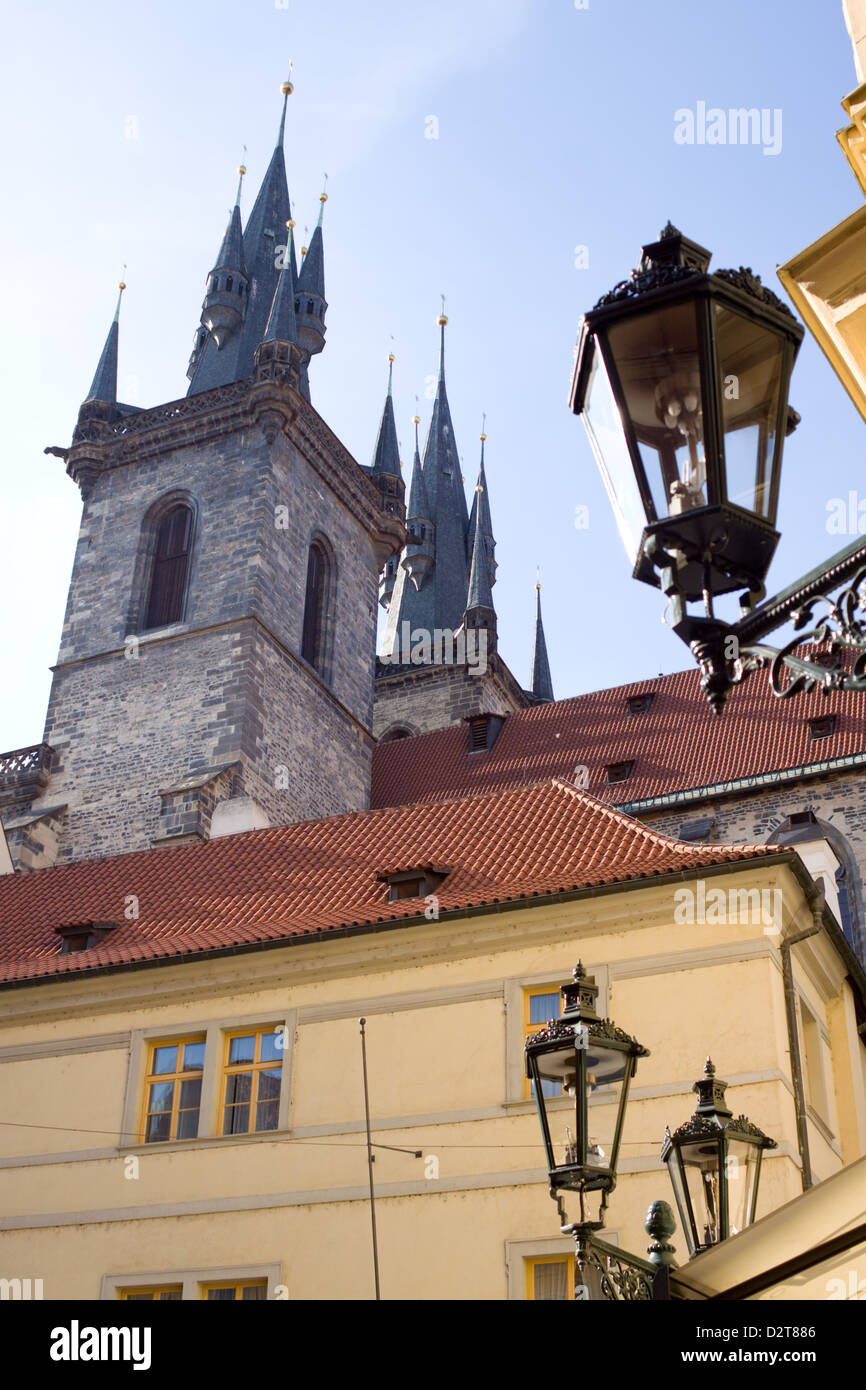 spire view from the shopping street Stock Photo - Alamy