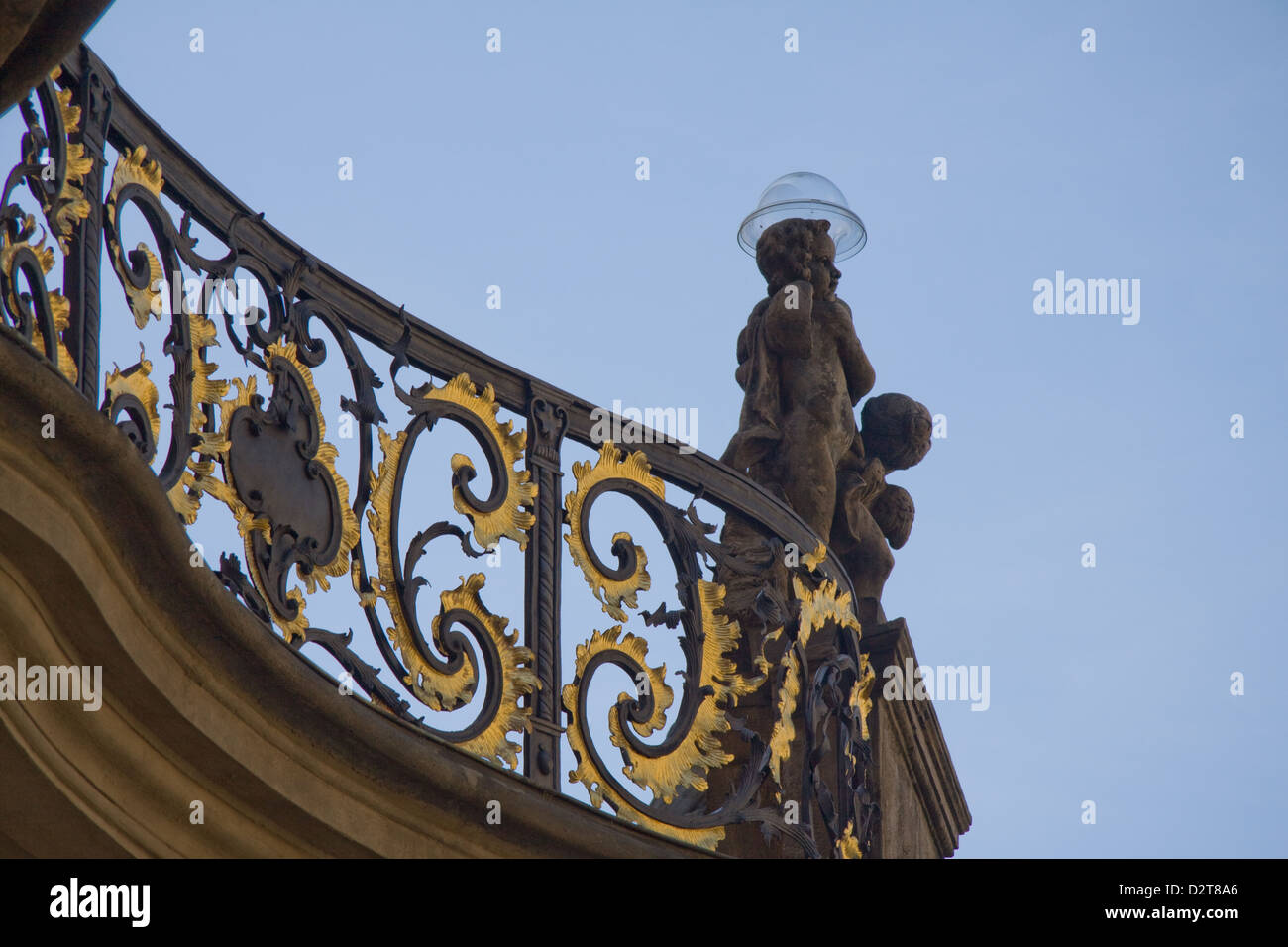 Balcony railing at the Prague Castle Stock Photo - Alamy