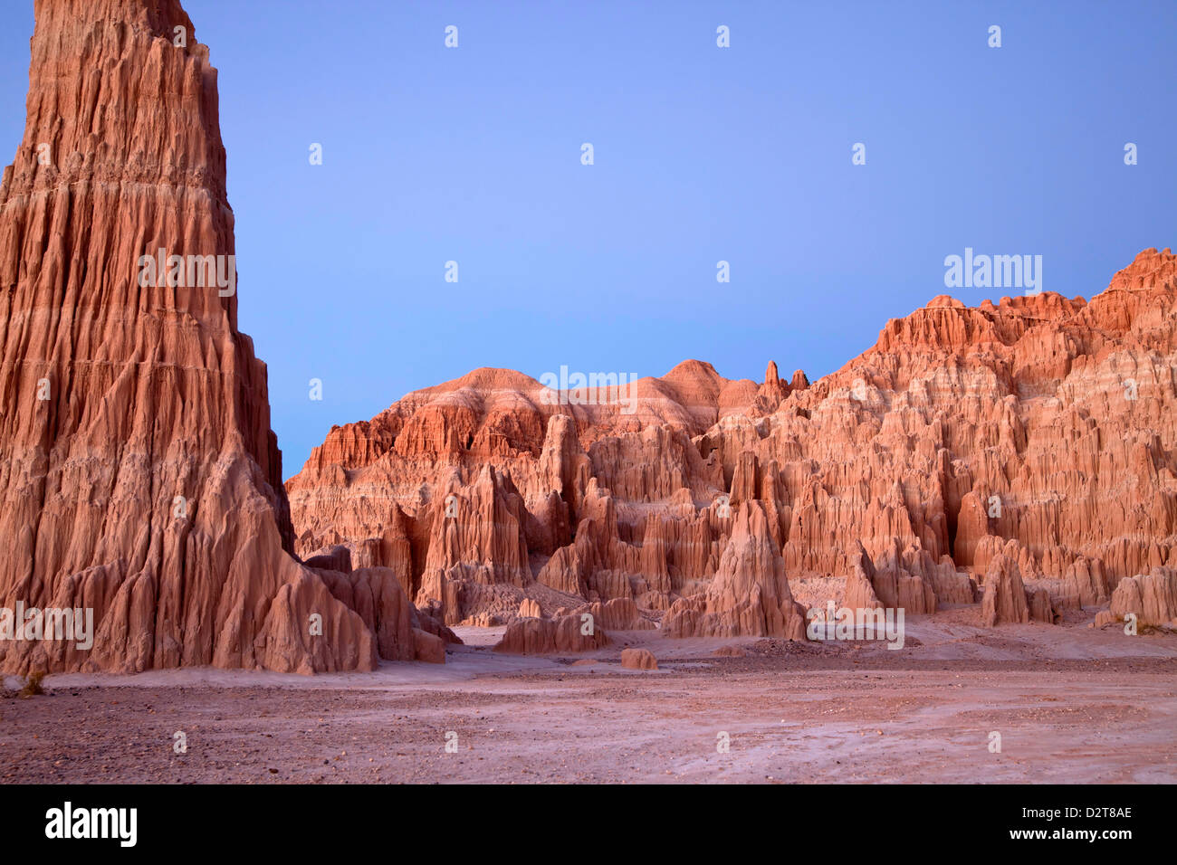 eroded rock formations of Cathedral Gorge State Park, Nevada, United ...
