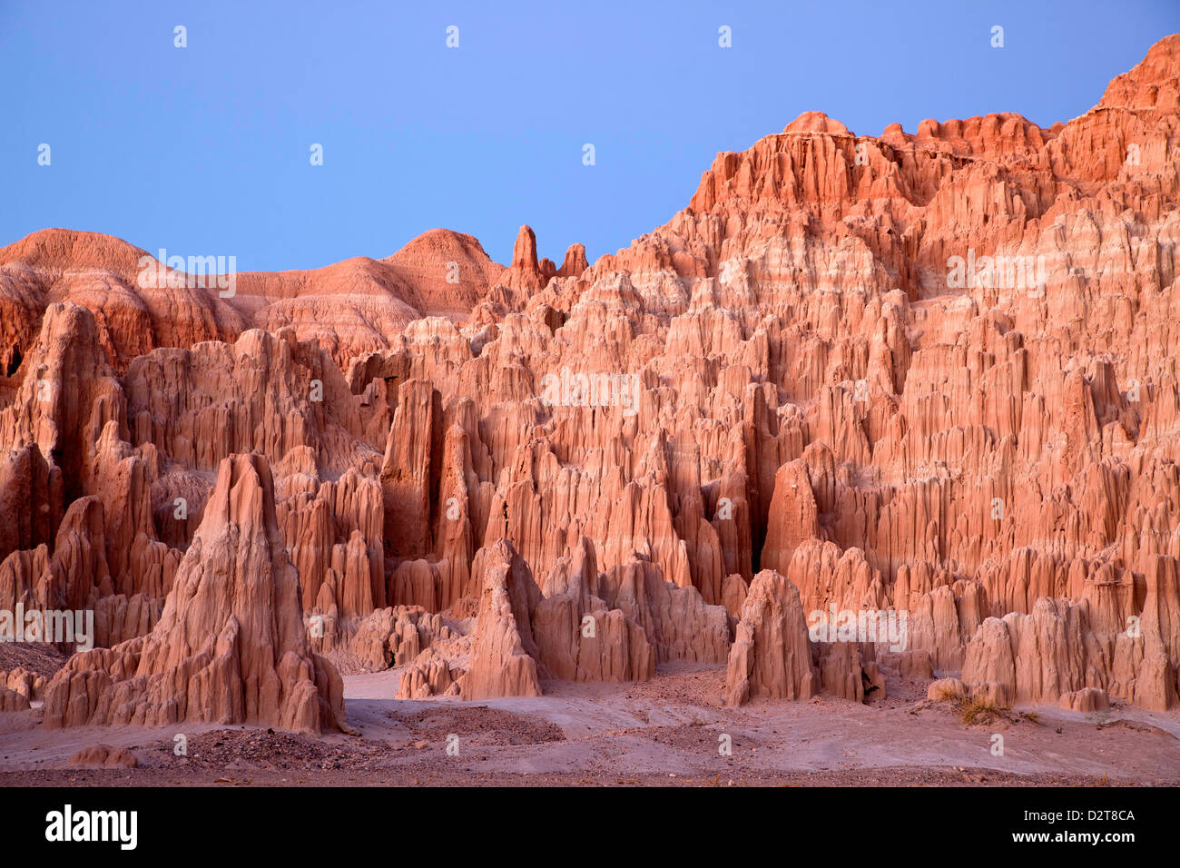 eroded rock formations of Cathedral Gorge State Park, Nevada, United ...