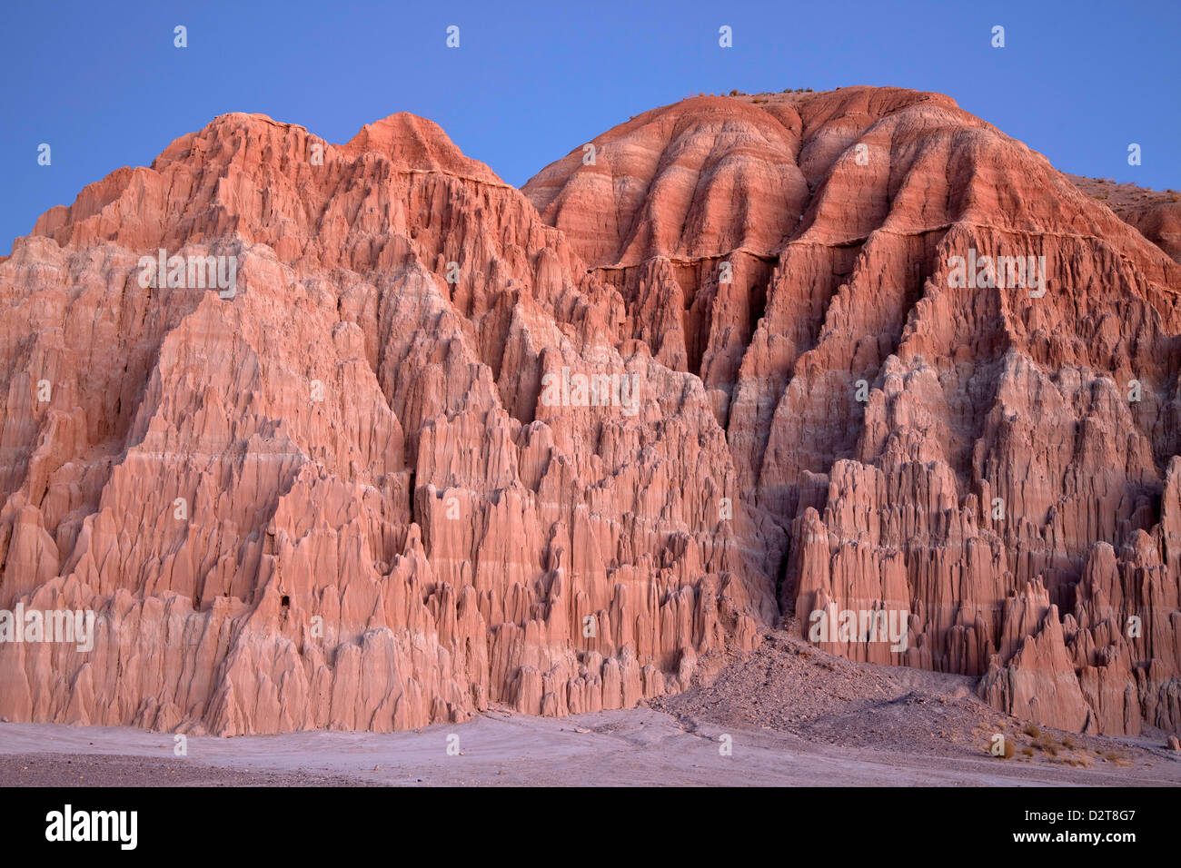 eroded rock formations of Cathedral Gorge State Park, Nevada, United ...