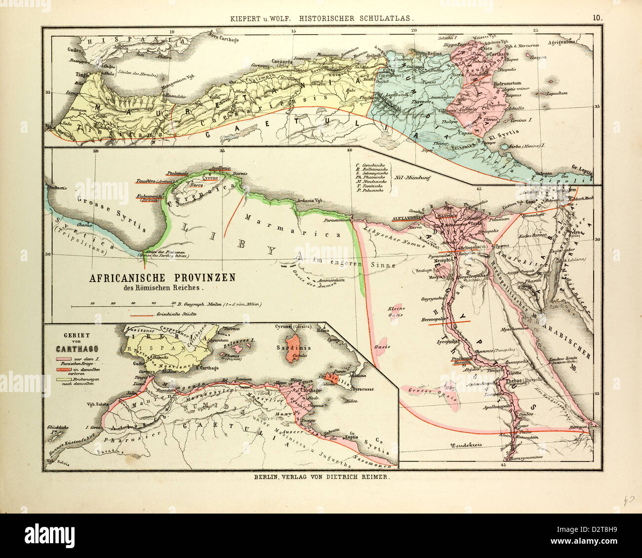 MAP OF THE AFRICAN PROVINCES OF THE ROMAN EMPIRE Stock Photo - Alamy