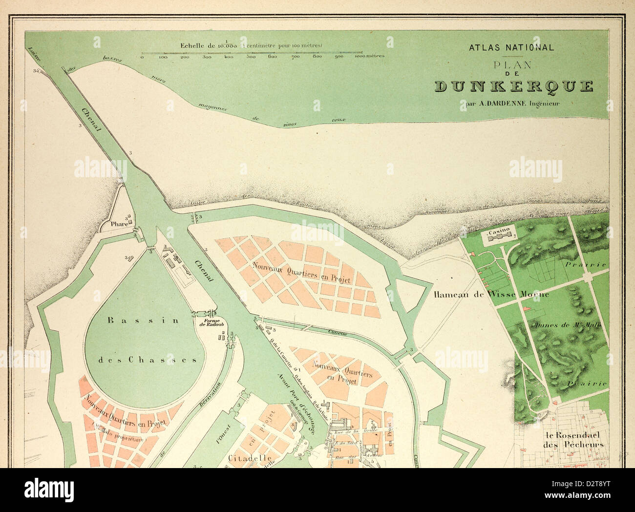 MAP OF DUNKERQUE Stock Photo - Alamy