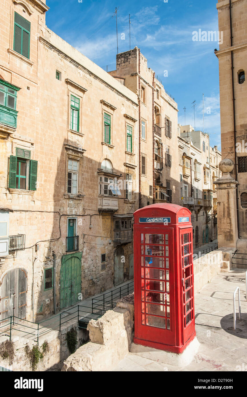 British telephone box in Valetta, Malta Stock Photo - Alamy
