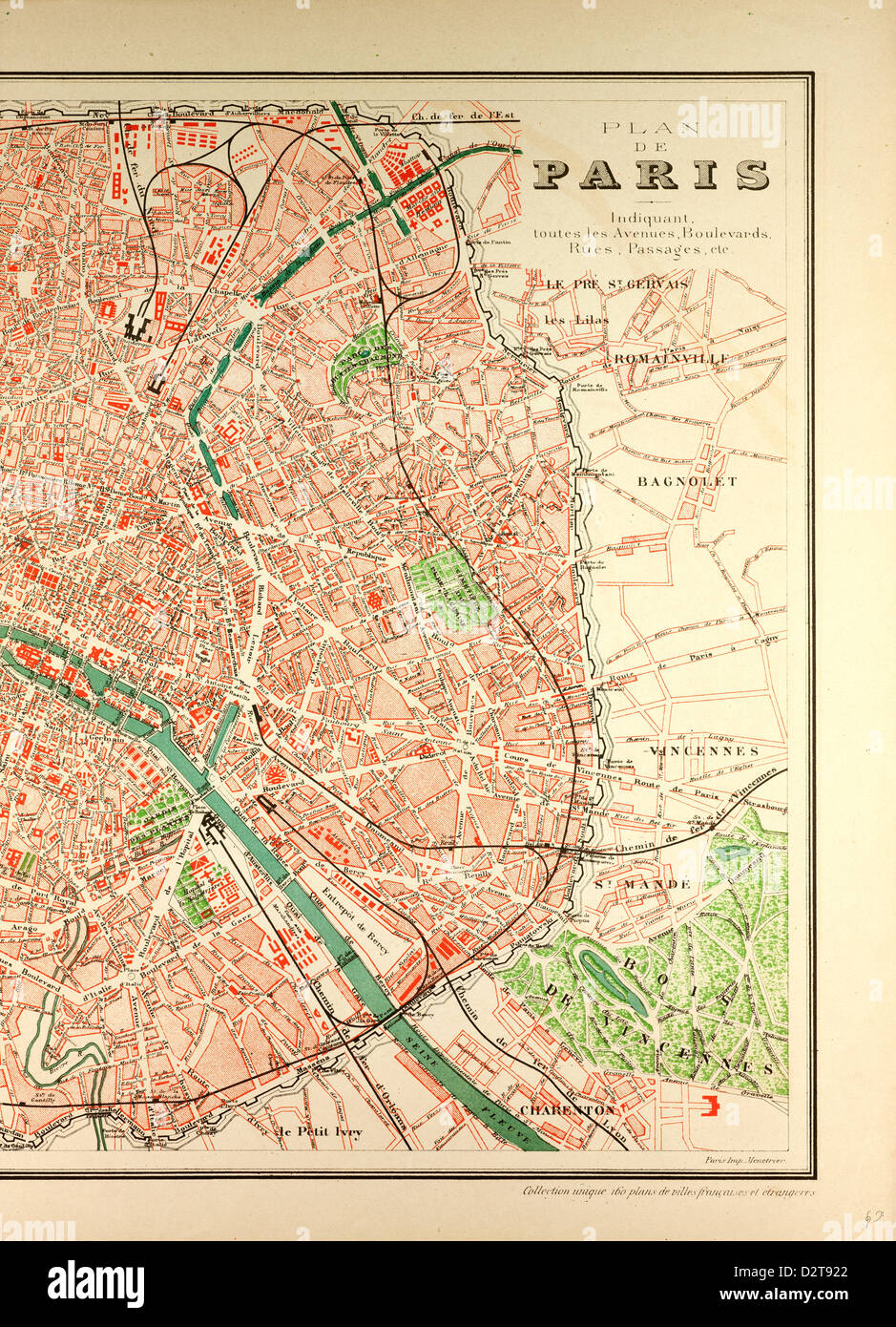 MAP OF PARIS Stock Photo - Alamy