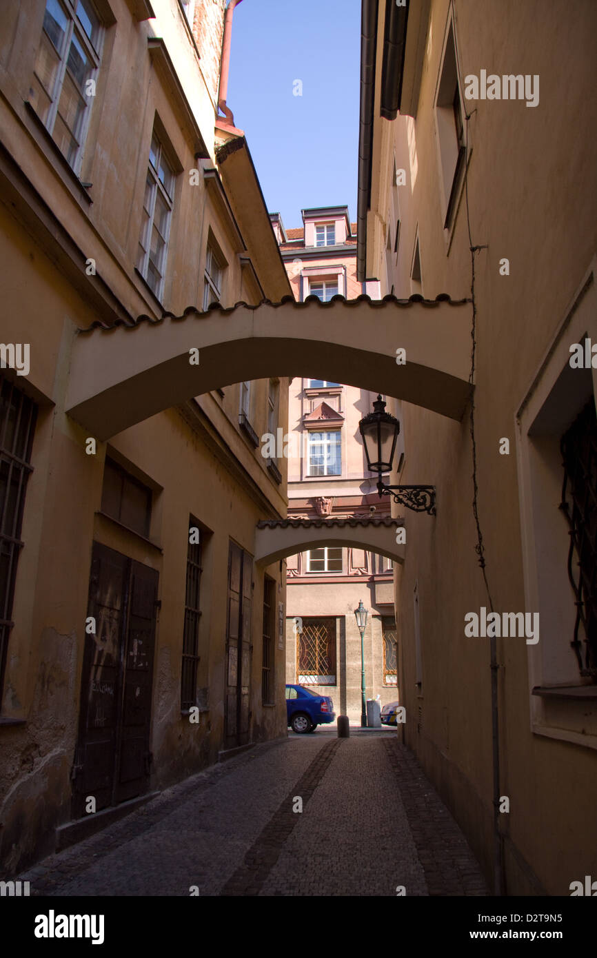 Small street in Prague Stock Photo - Alamy