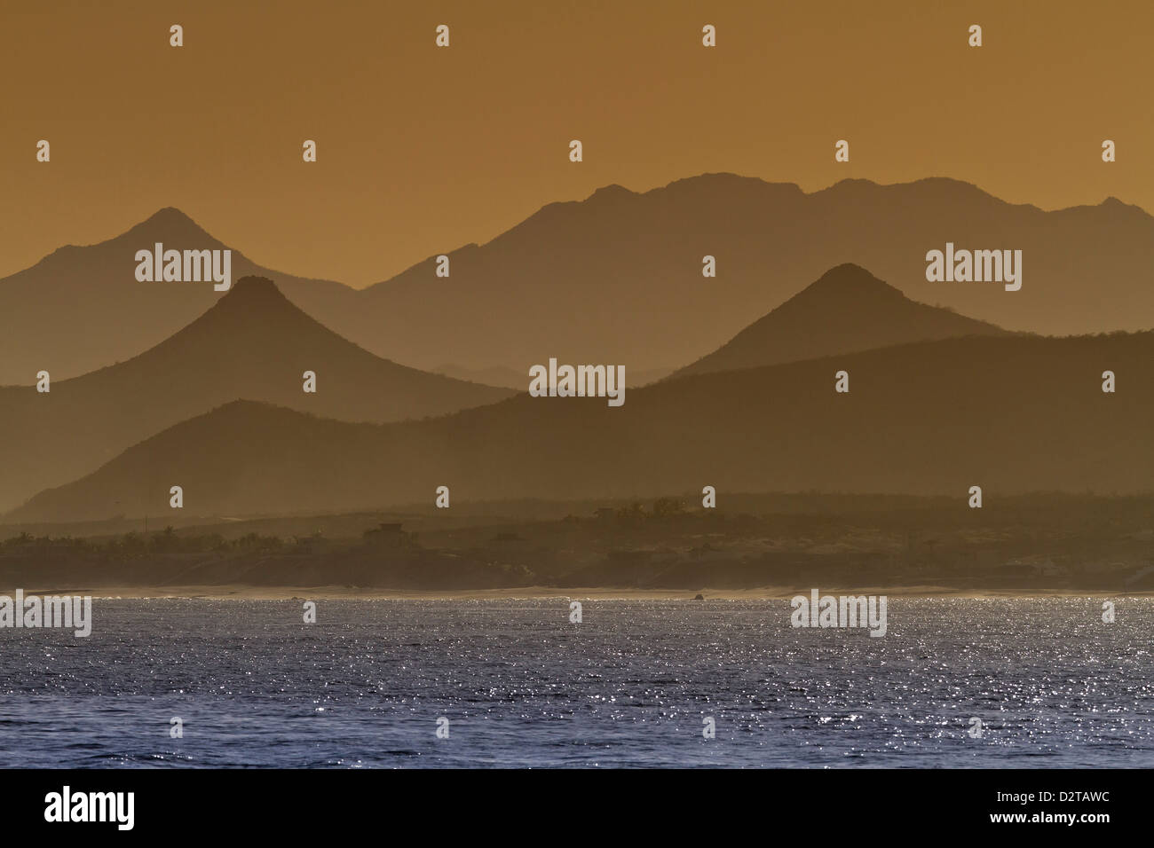 Sunset, Baja Peninsula, Gulf of California (Sea of Cortez), Baja ...