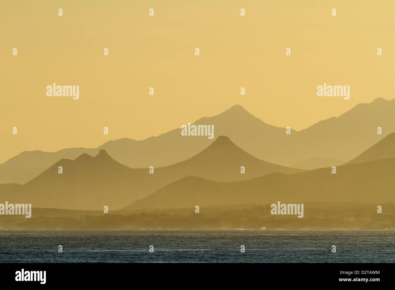 Sunset, Baja Peninsula, Gulf of California (Sea of Cortez), Baja ...