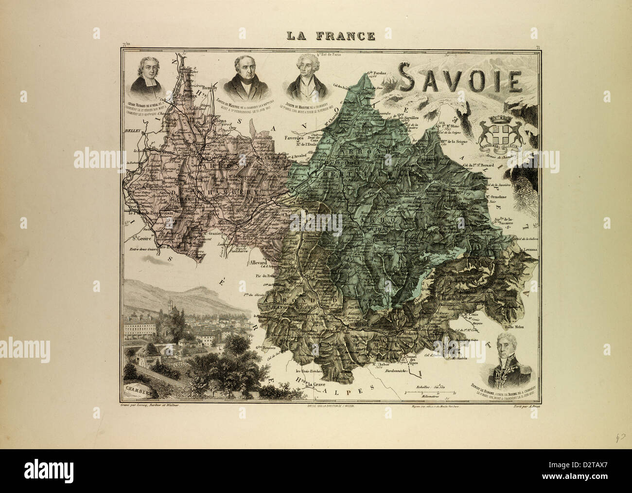 MAP OF SAVOIE 1896 FRANCE Stock Photo - Alamy