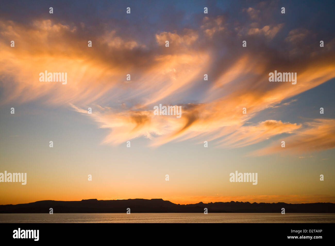 Sunset, Baja Peninsula, Gulf of California (Sea of Cortez), Baja ...