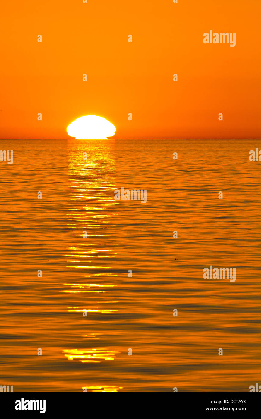 Sunrise, Gulf of California (Sea of Cortez), Baja California, Mexico ...