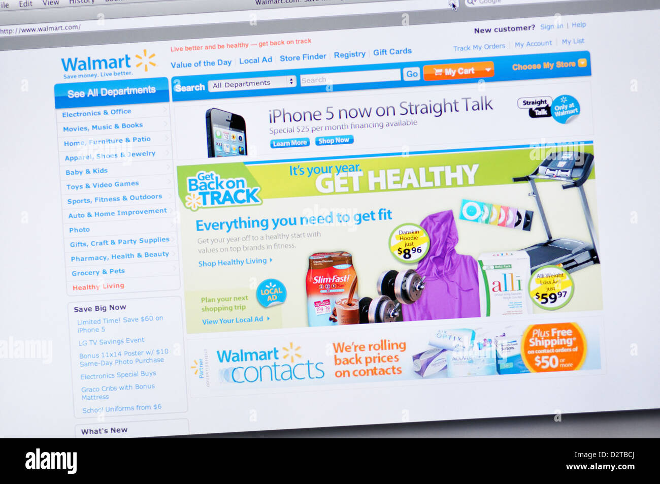 Walmart website - online shopping Stock Photo - Alamy
