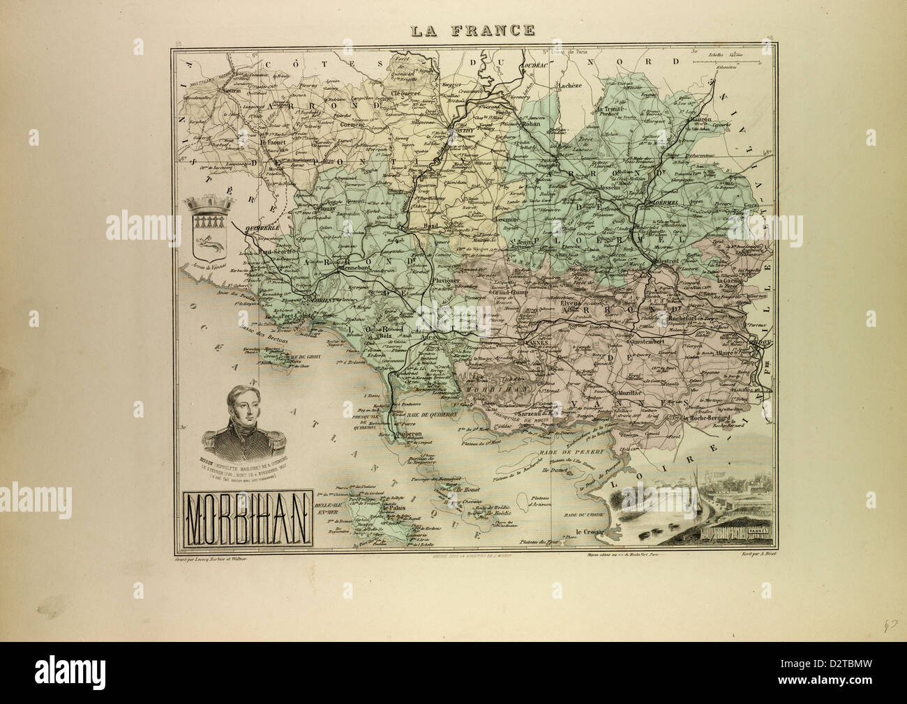 Map of morbihan hi-res stock photography and images - Alamy