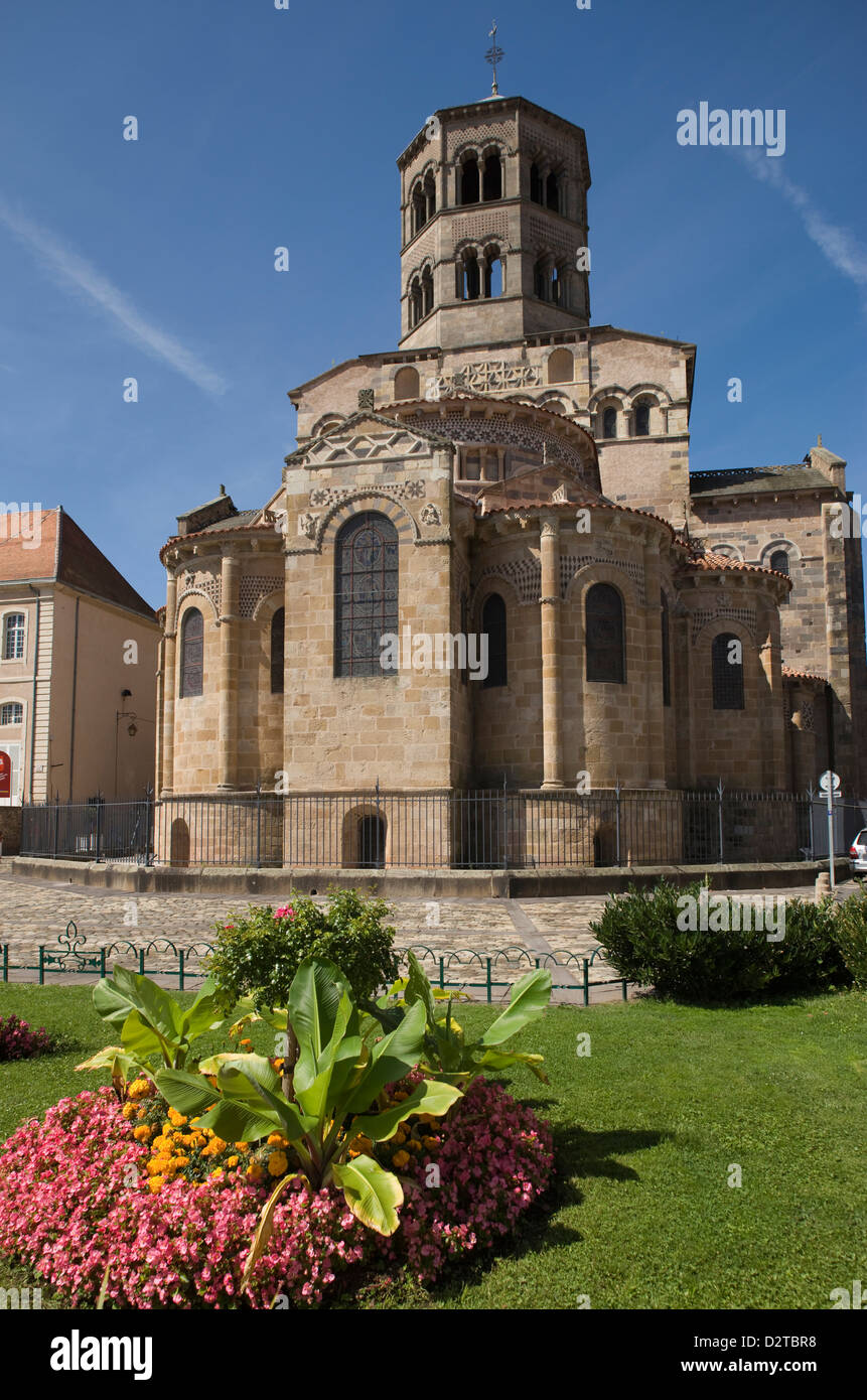 SAINT AUSTREMOINE ROMANESQUE ABBEY ISSOIRE AUVERGNE FRANCE Stock Photo ...