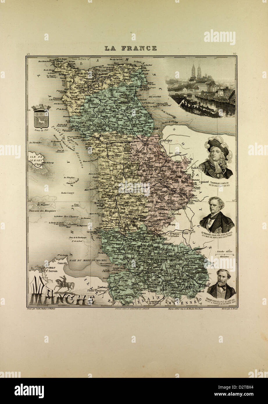 Map of manche hi-res stock photography and images - Alamy